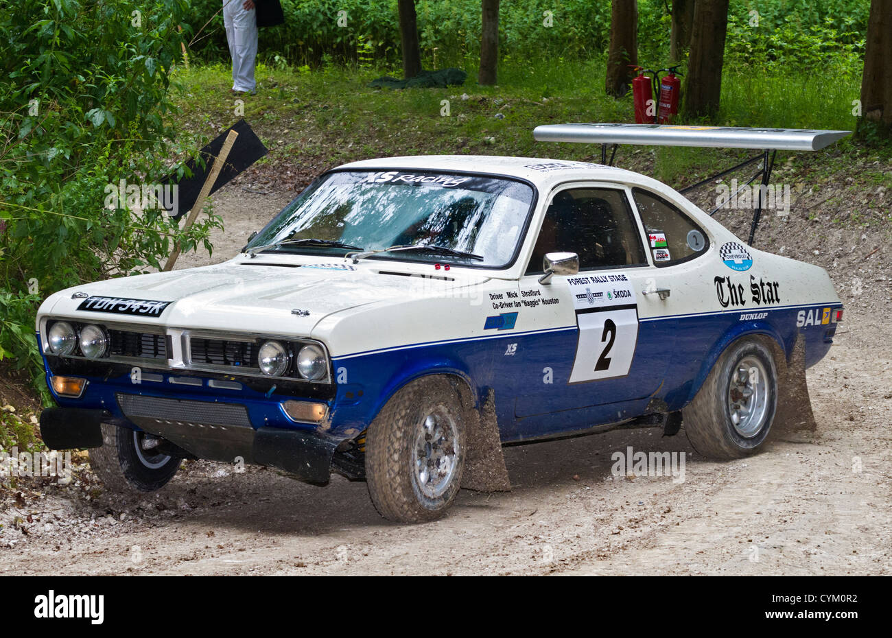 Mick Stafford's1973 Chevrolet Firenza Can Am on the rally stage of the ...