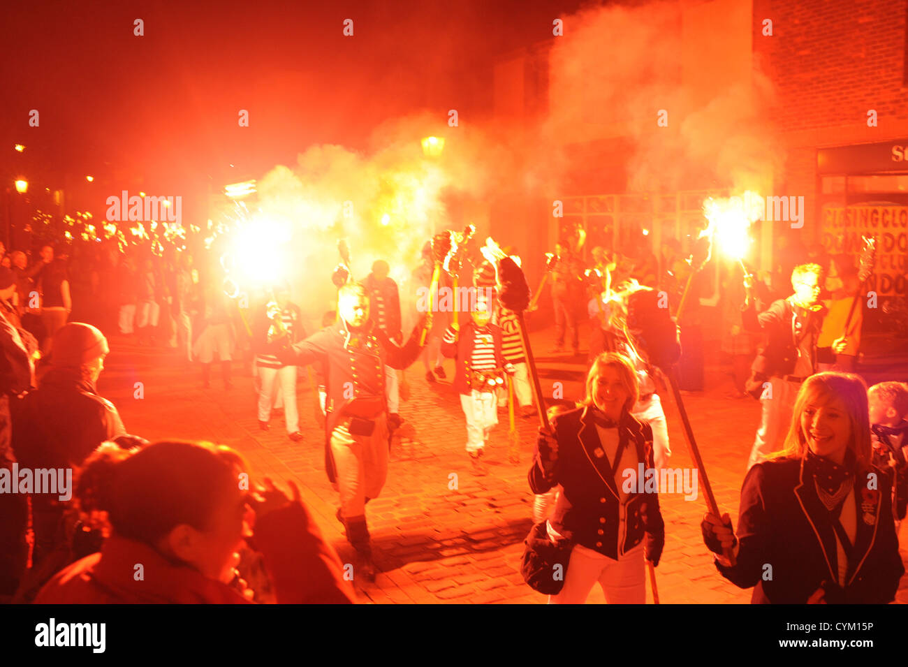 People taking part in the traditional November 5th Bonfire Night ...