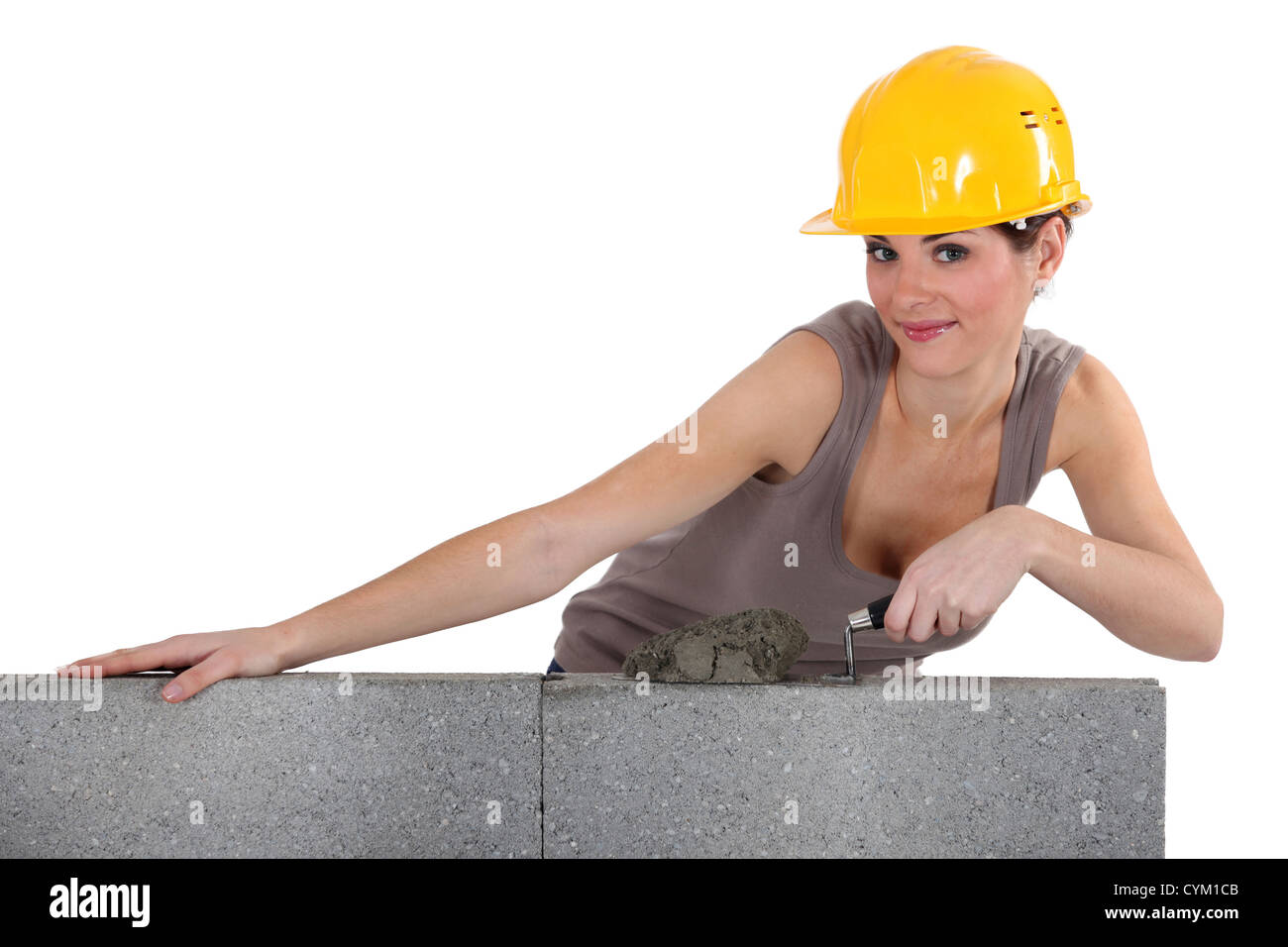 Woman brick layer hi-res stock photography and images - Alamy