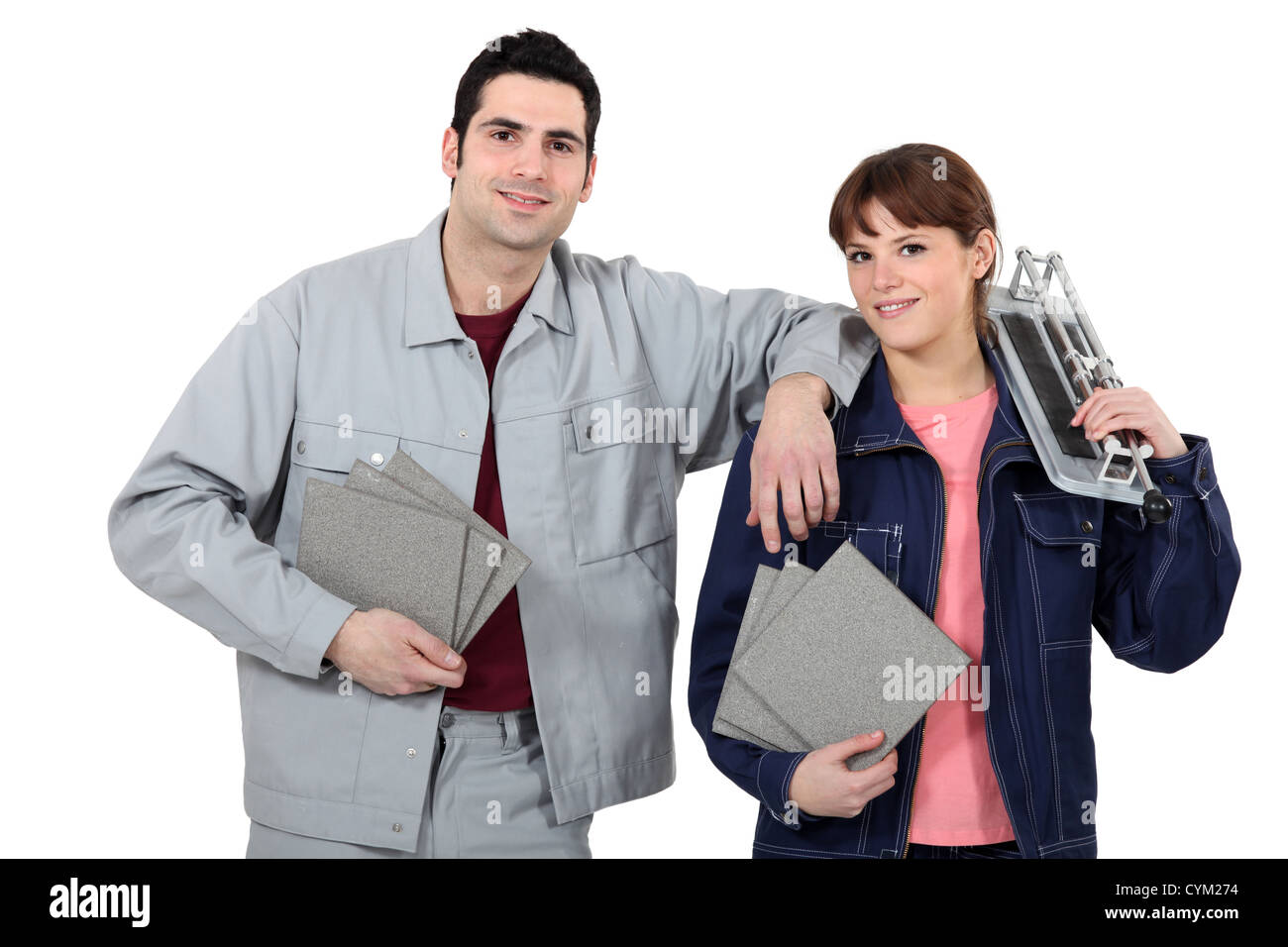 Tiles woman diy hi-res stock photography and images - Alamy