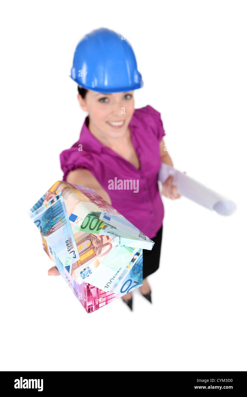 Architect with money Stock Photo - Alamy