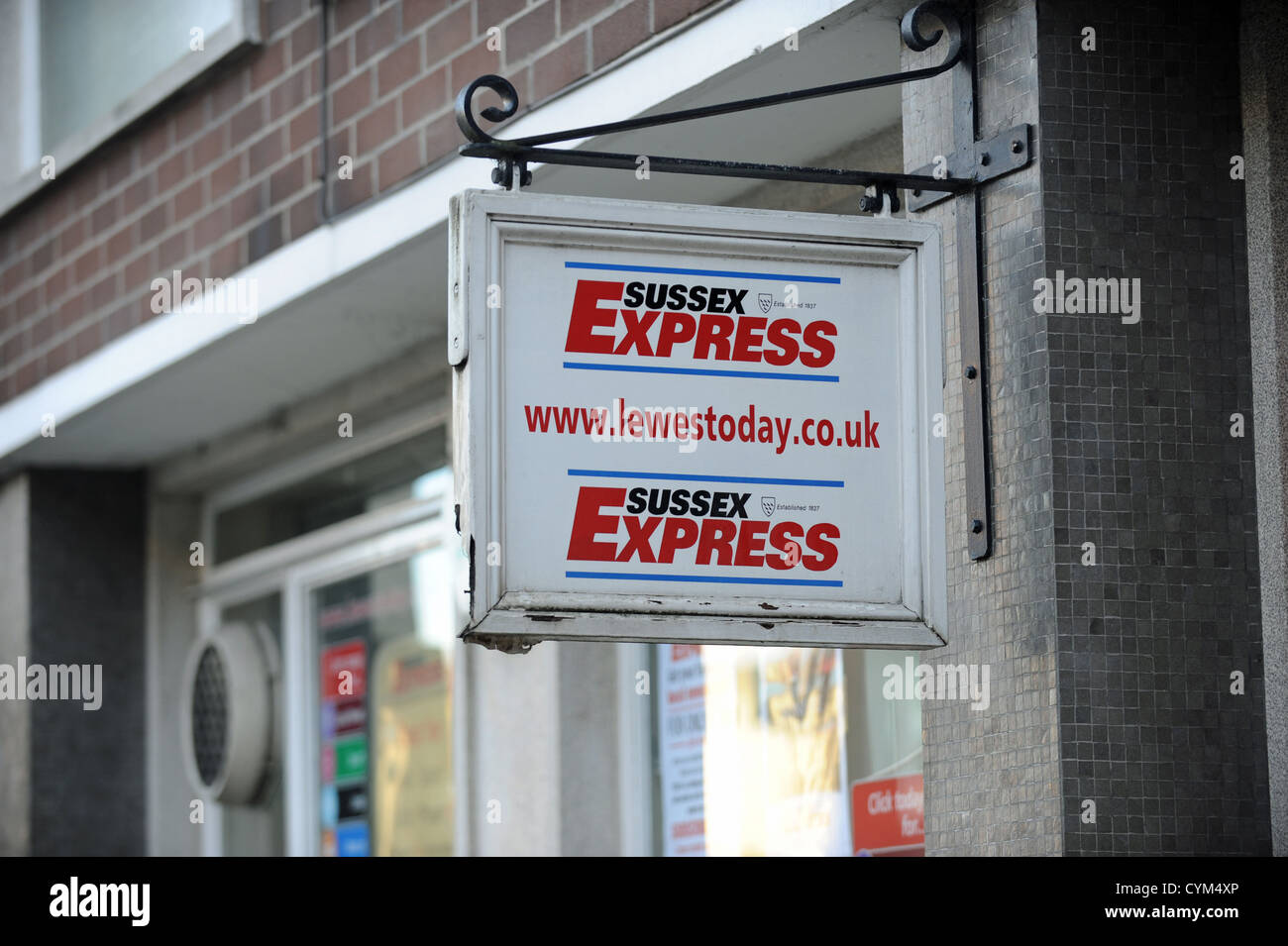 Regional newspaper sign uk hi-res stock photography and images - Alamy
