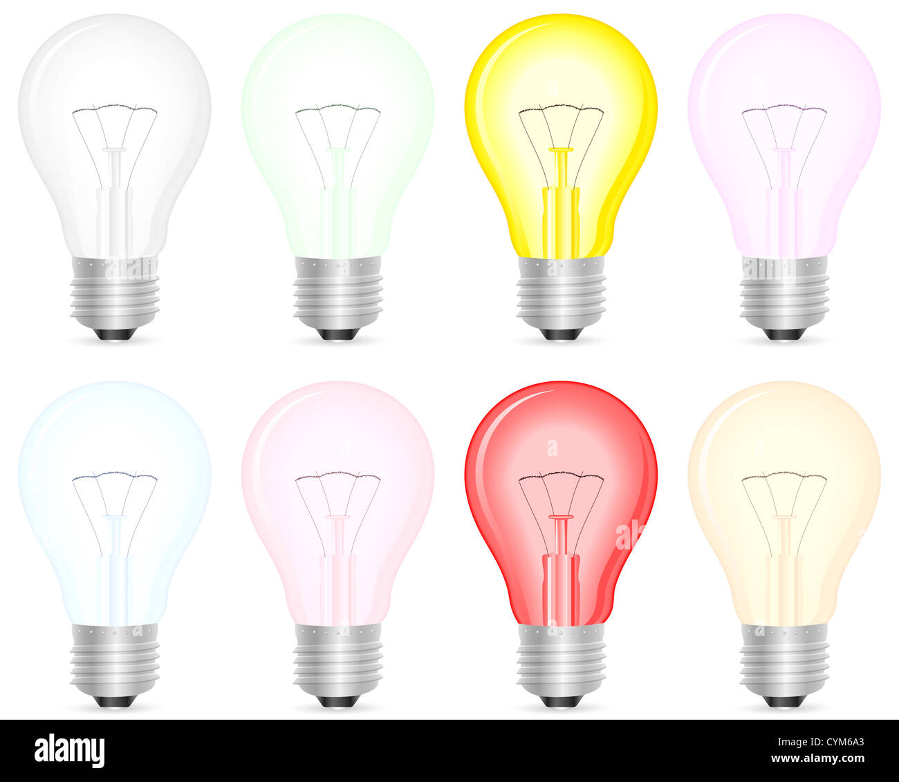 Light bulb on a white background. Vector illustration Stock Photo - Alamy