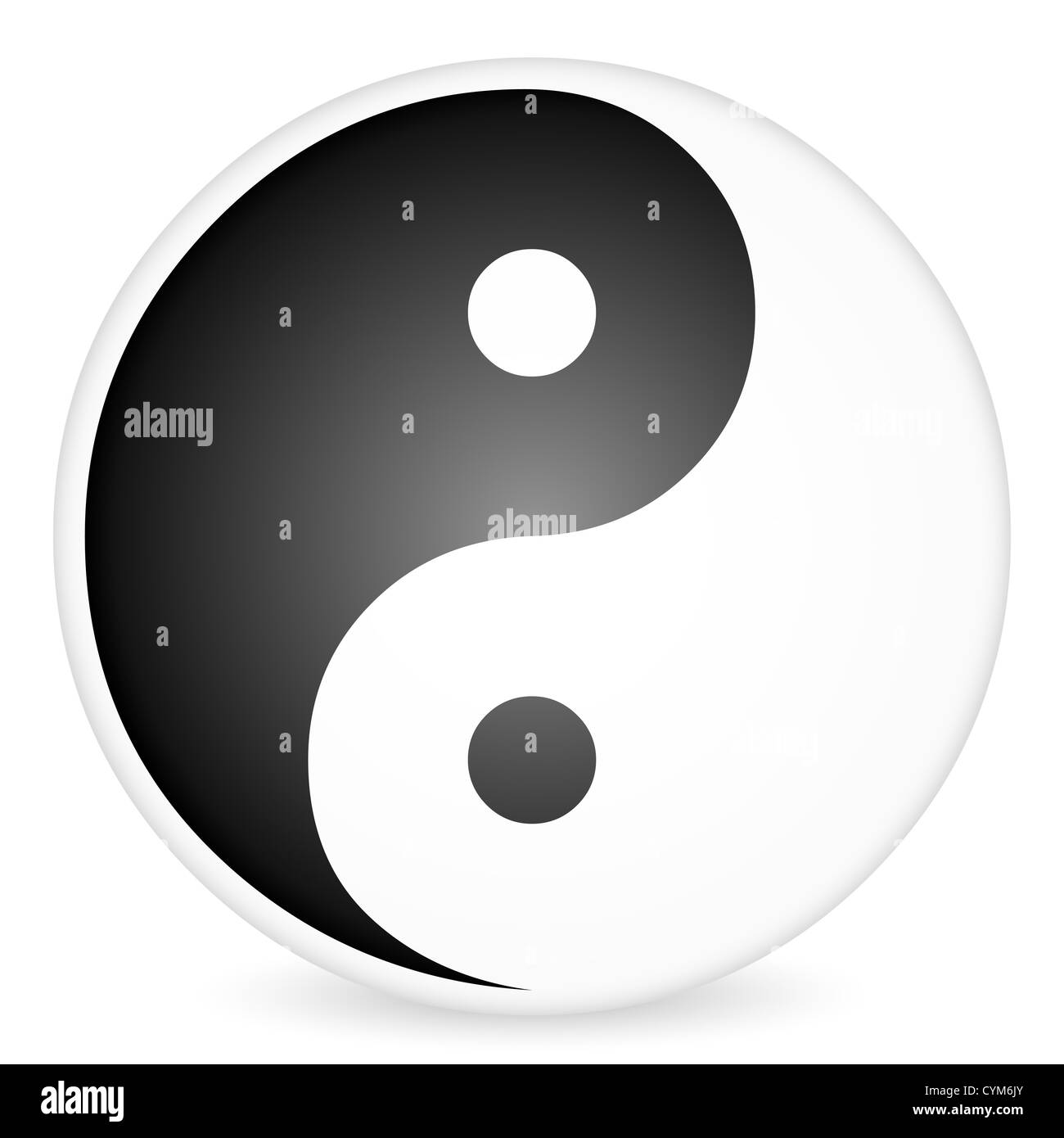 Yin-yang tao symbol on a white background. Vector illustration Stock ...