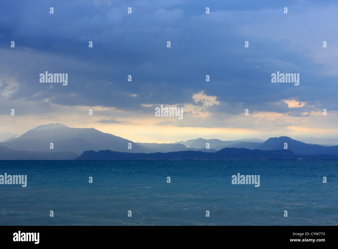 Dramatic landscape photo, fantastic blue tonality Stock Photo - Alamy