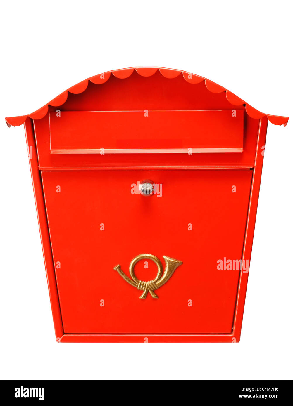 Traditional red mailbox isolated on white, shot in studio. Fantastic ...
