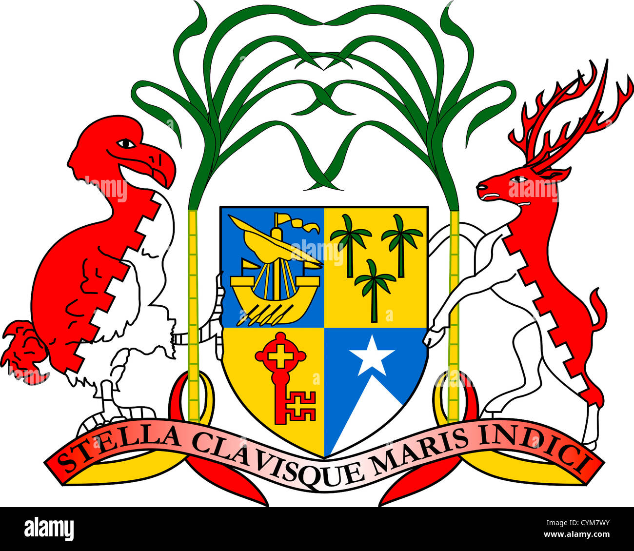 Coat of arms of the Republic of Mauritius Stock Photo - Alamy