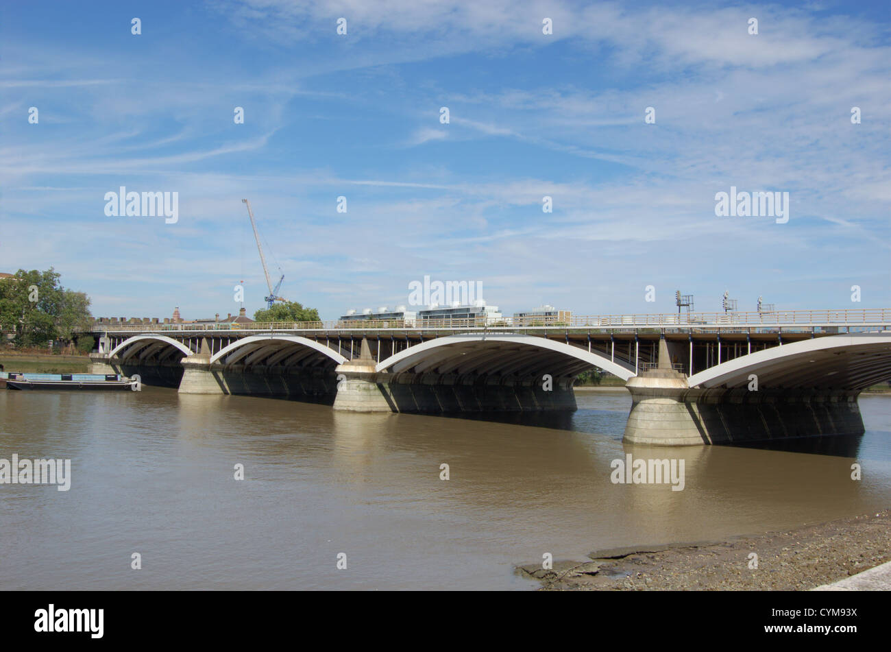 Victoria Railway Bridge over the River Thames in London, England Stock ...