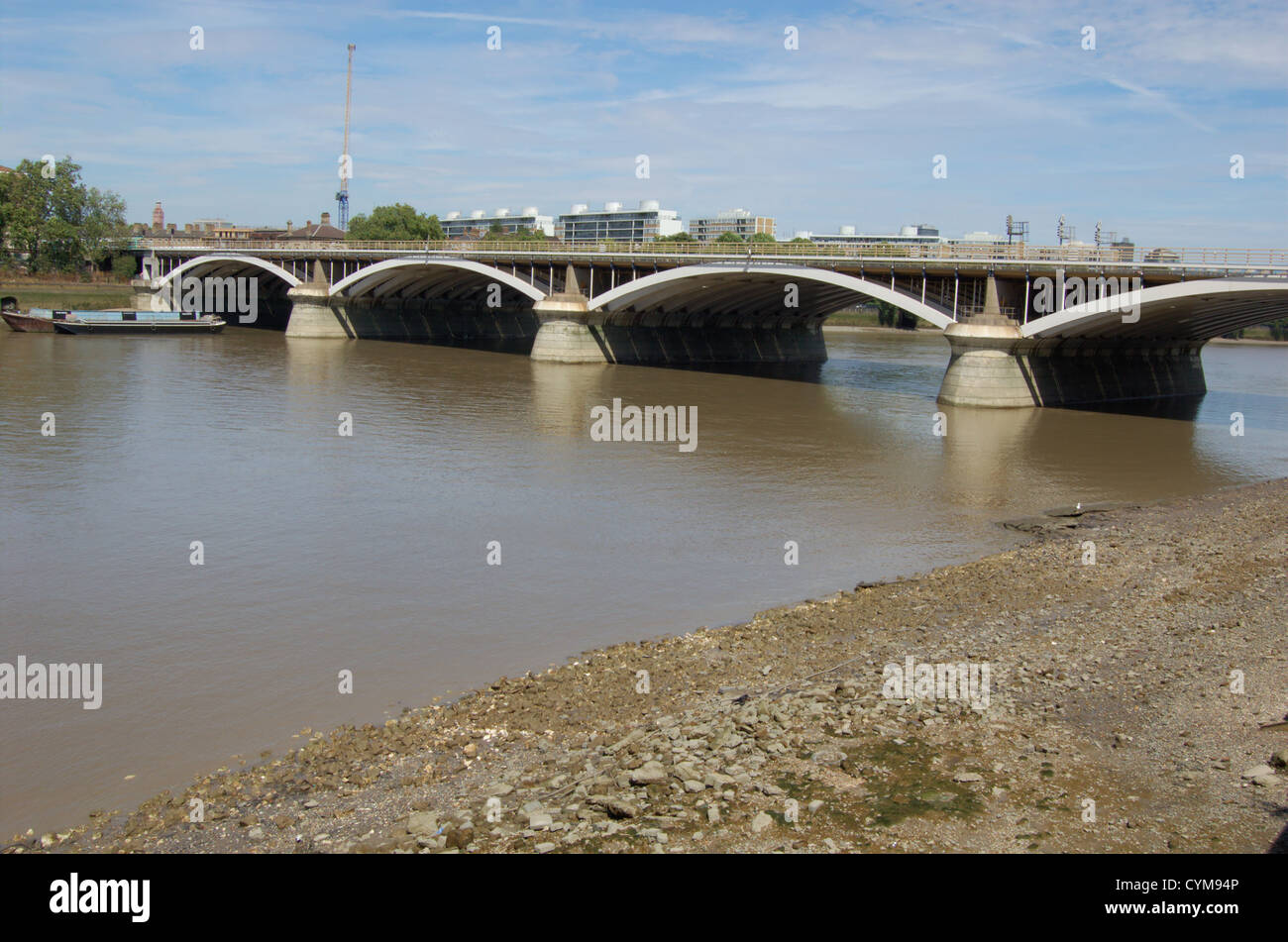 Victoria Railway Bridge over the River Thames in London, England Stock ...
