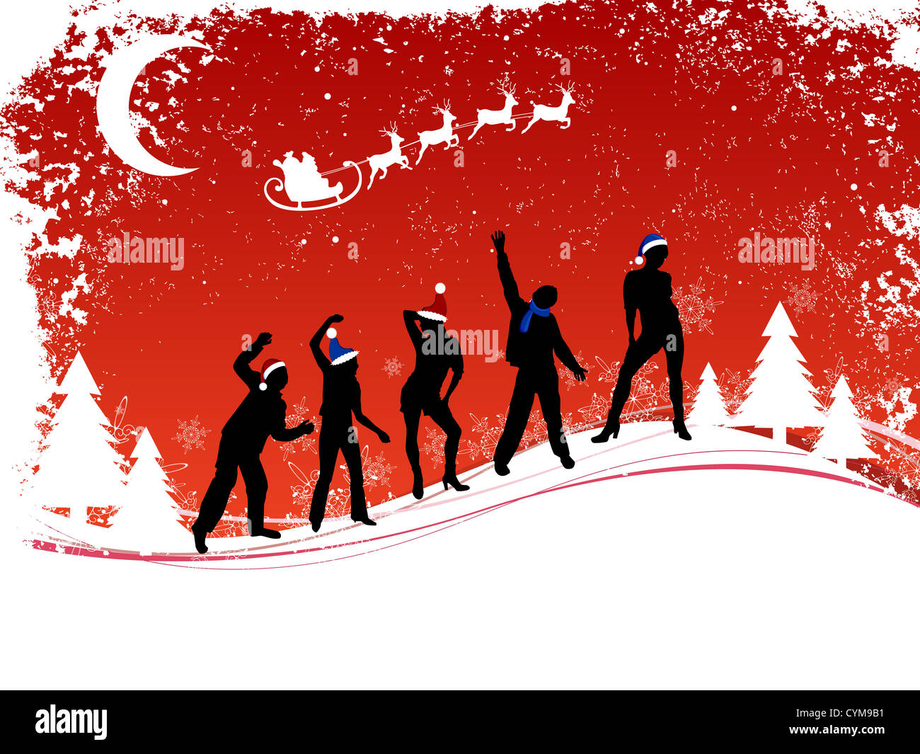Merry Christmas Party Stock Photo - Alamy