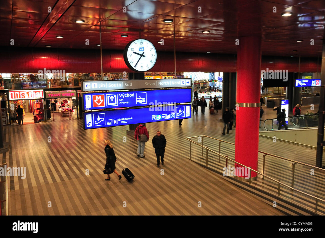 Prague, Czech Republic. Prague main station Hlavni nadrazi Stock Photo ...