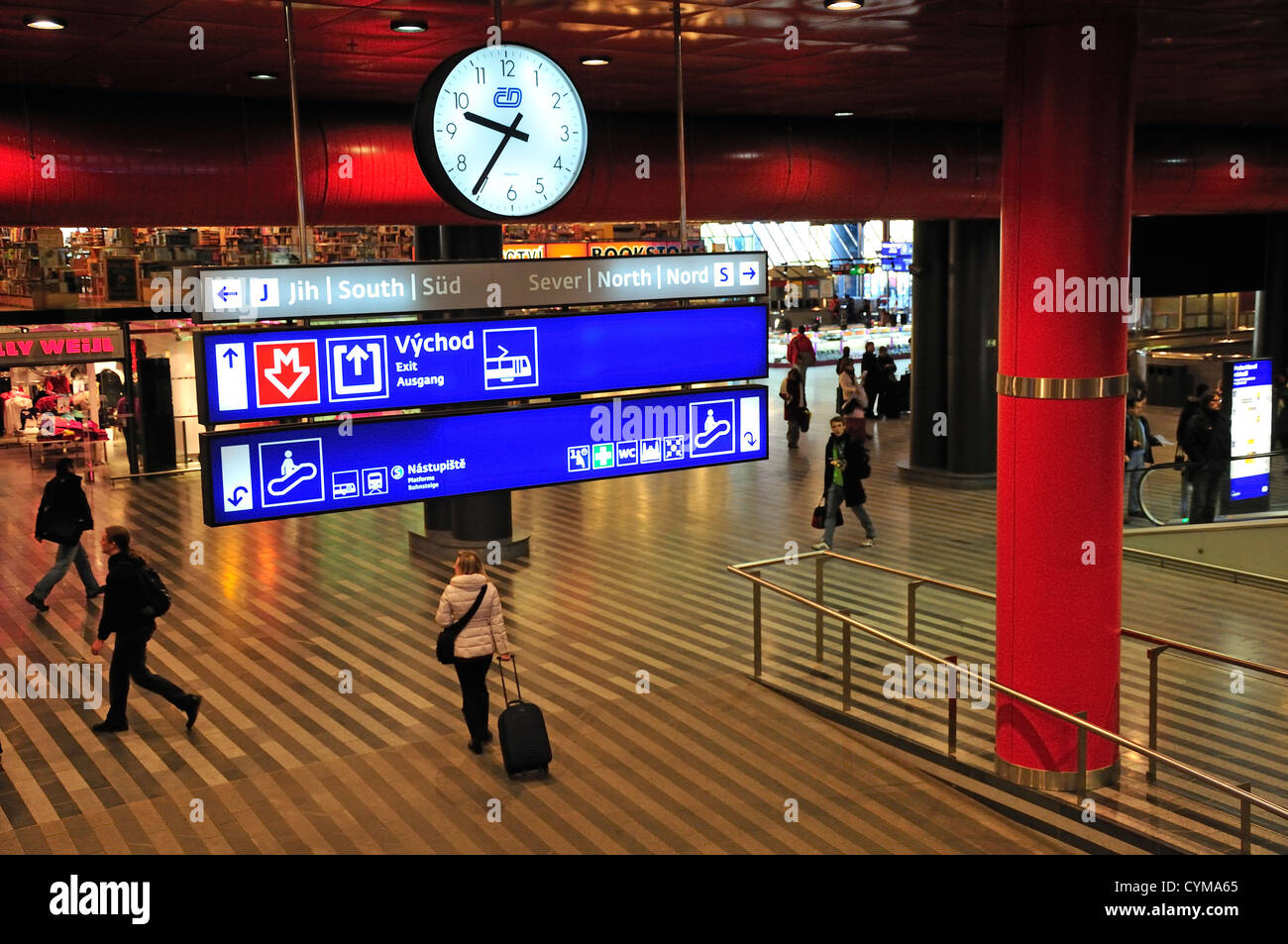 Prague, Czech Republic. Prague main station / Hlavni nadrazi Stock ...