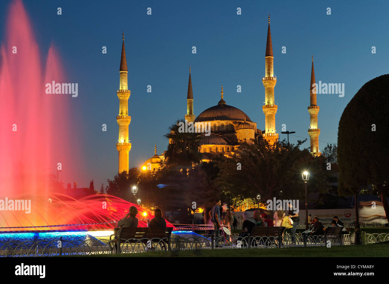 Blue mosque evening istanbul hi-res stock photography and images - Alamy