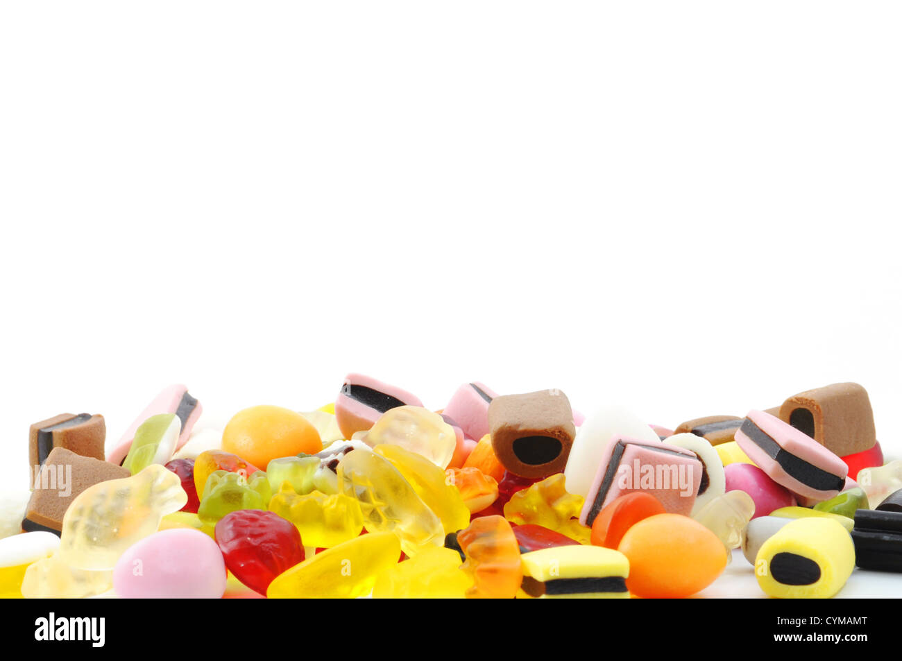 sweets and candy with copyspace for a text message Stock Photo - Alamy