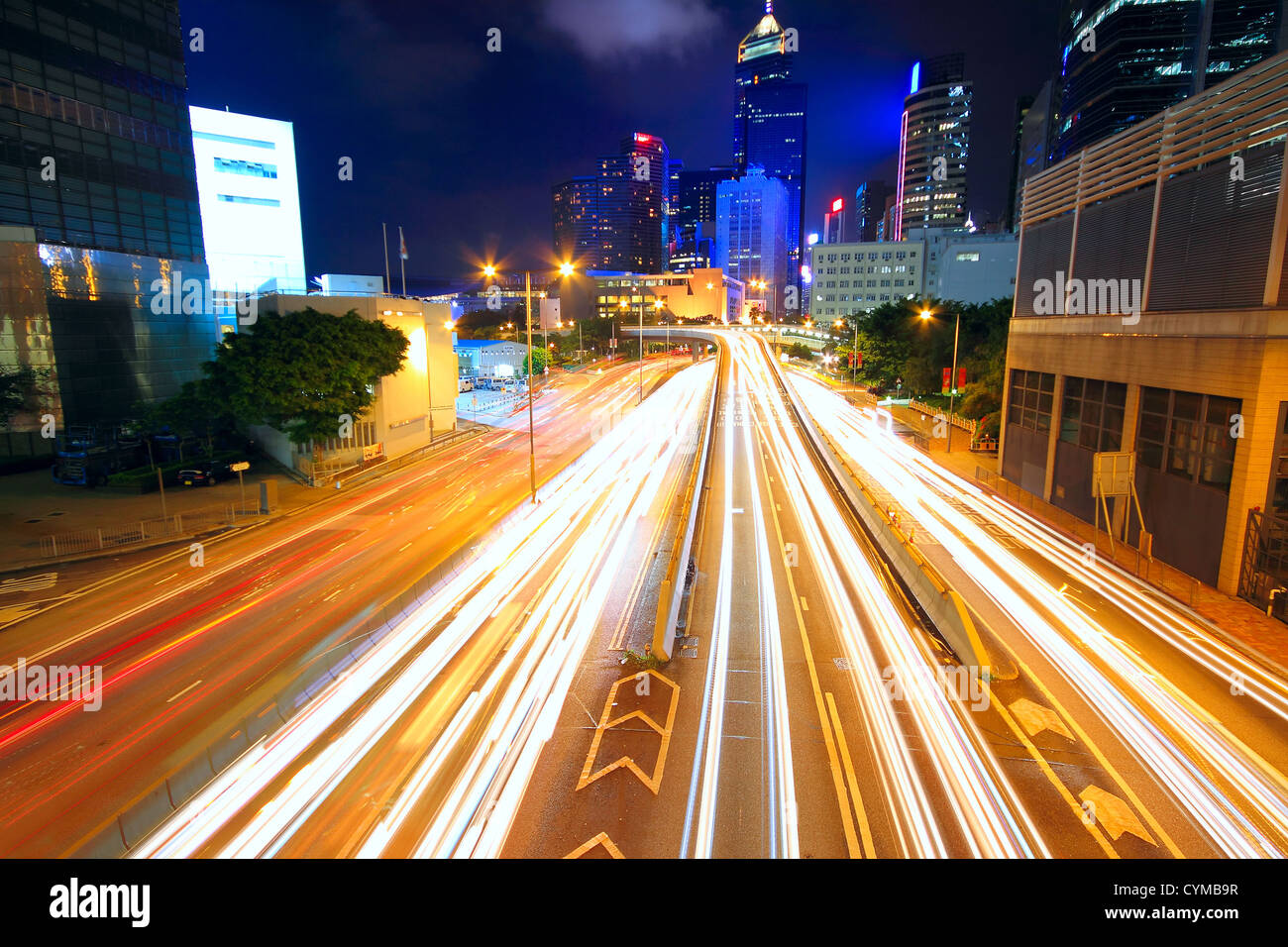 traffic city night Stock Photo - Alamy