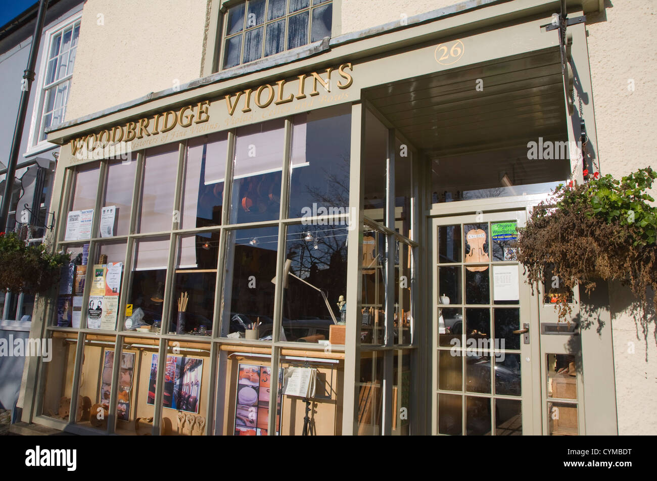 Woodbridge Violins shop, Woodbridge, Suffolk, England Stock Photo - Alamy