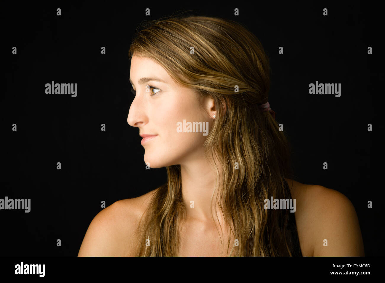Profile of Caucasian woman Stock Photo - Alamy