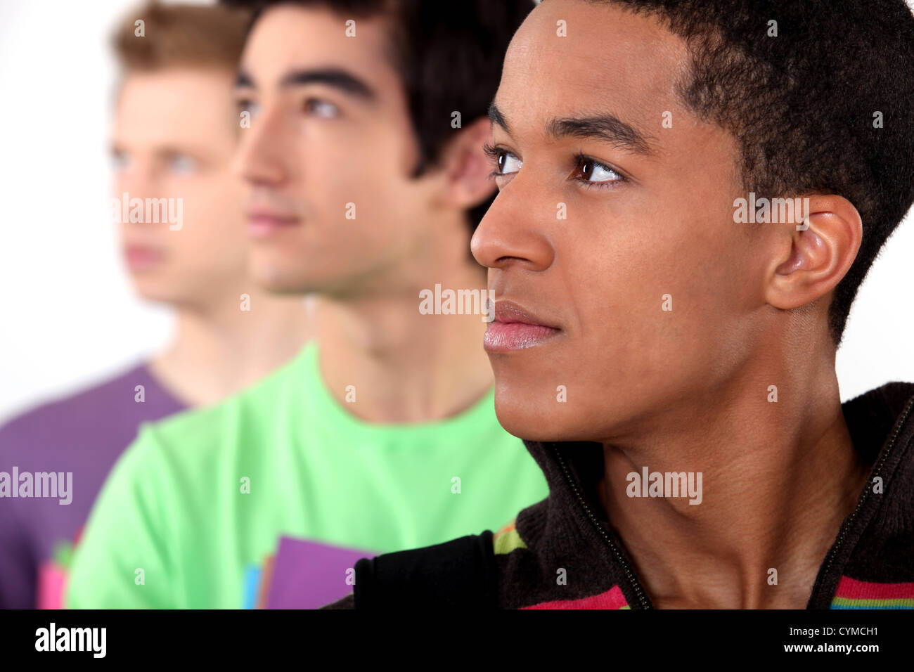 Three male college students Stock Photo - Alamy
