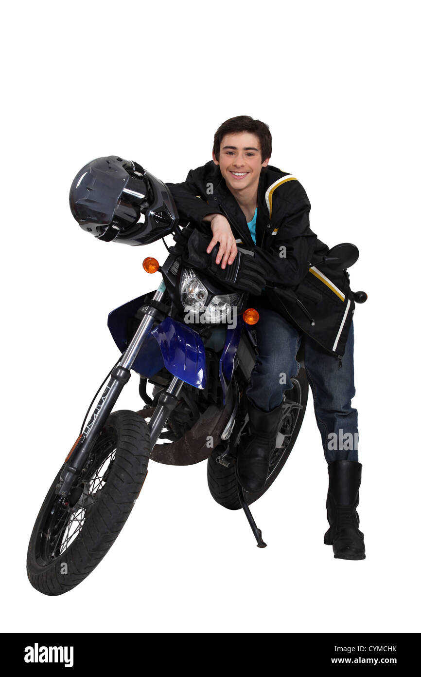 Teen Portrait Motorbike Stock Photos & Teen Portrait Motorbike Stock ...