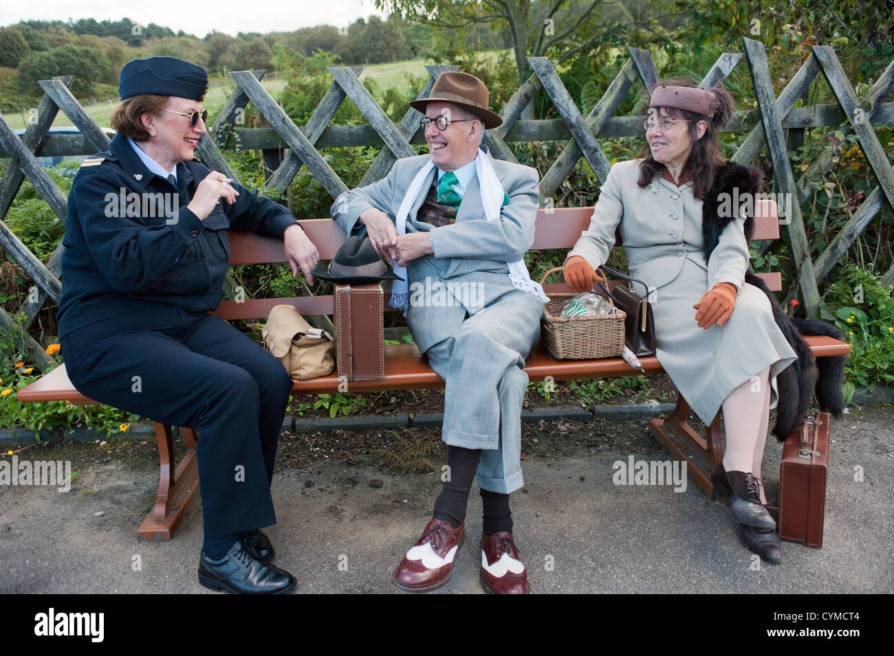 group of people at 1940's nostalgia event Stock Photo - Alamy
