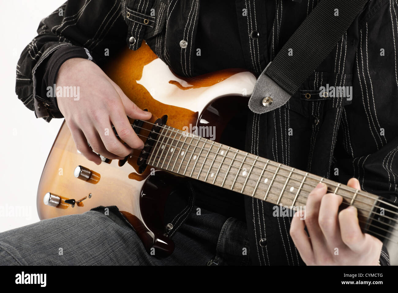 Electric guitar guitarist playing rock hi-res stock photography and ...