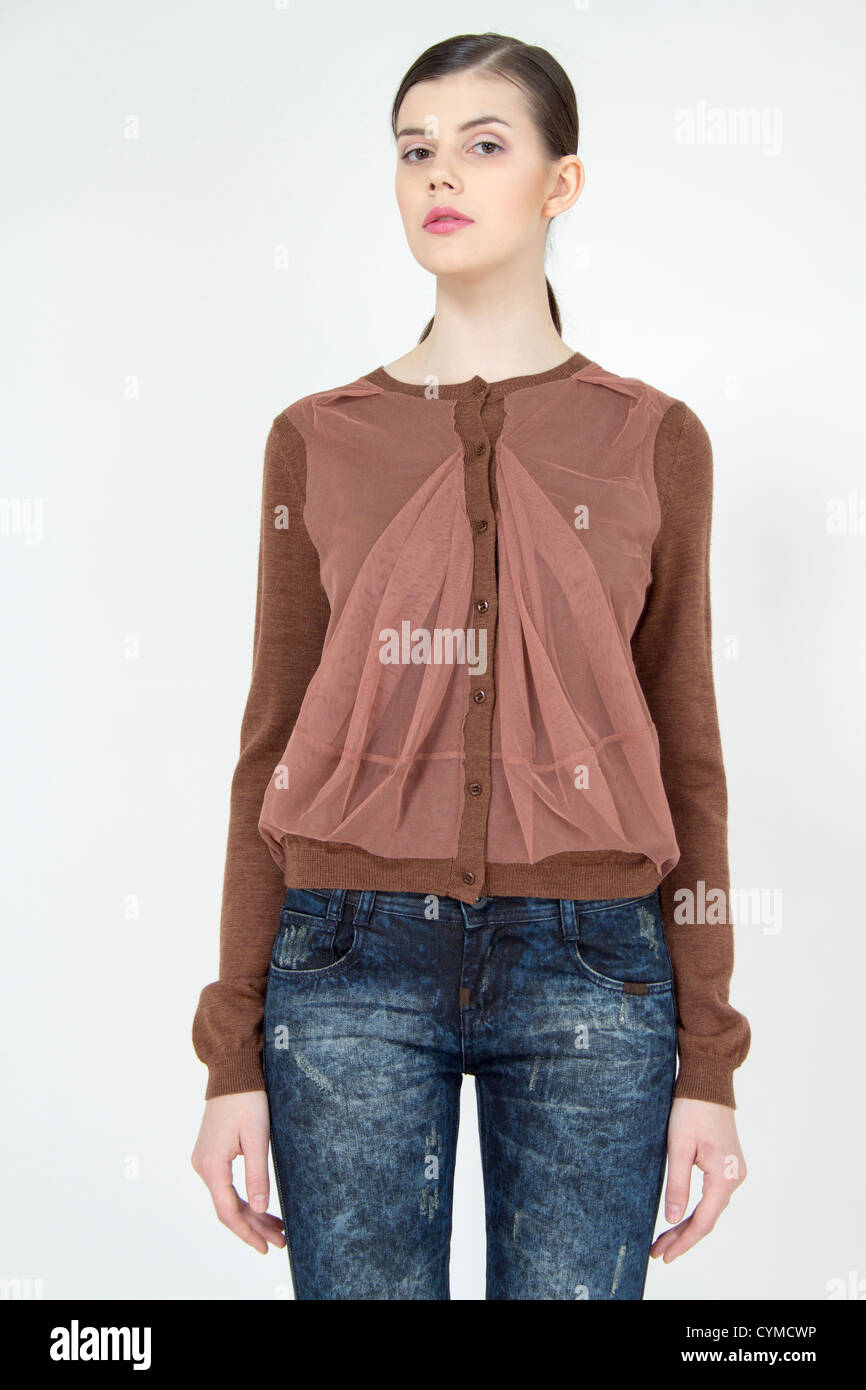 Half length fashion model portrait Stock Photo - Alamy