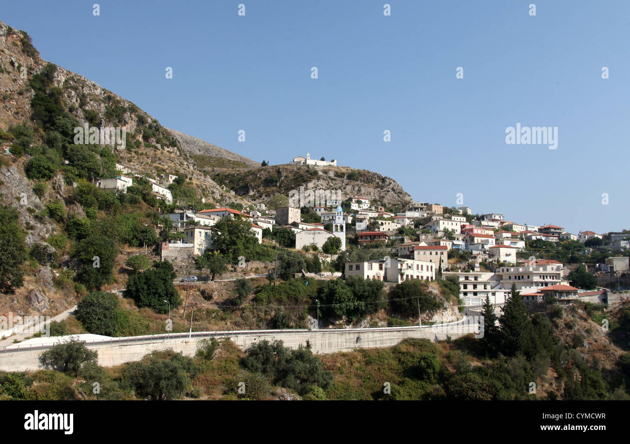 Dhermi in Southern Albania Stock Photo - Alamy