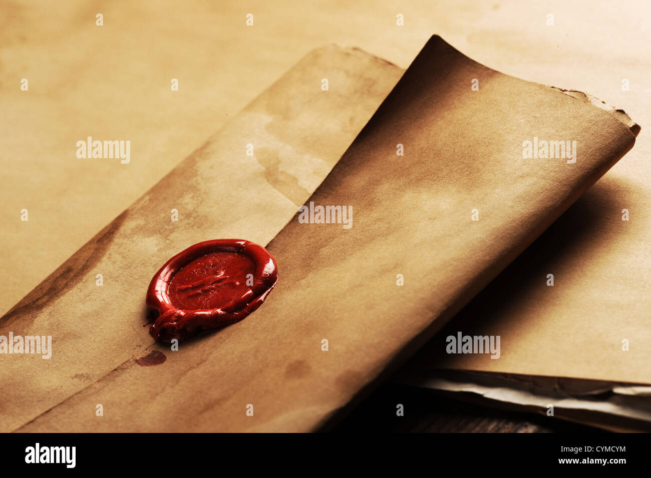 wax seal on a grunge paper Stock Photo - Alamy