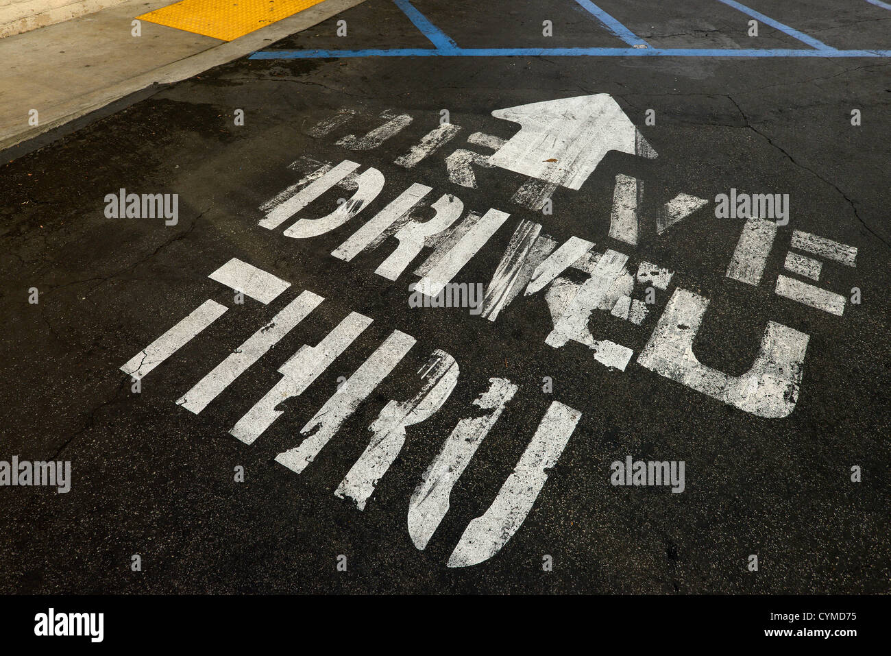 drive thru sign california Stock Photo - Alamy