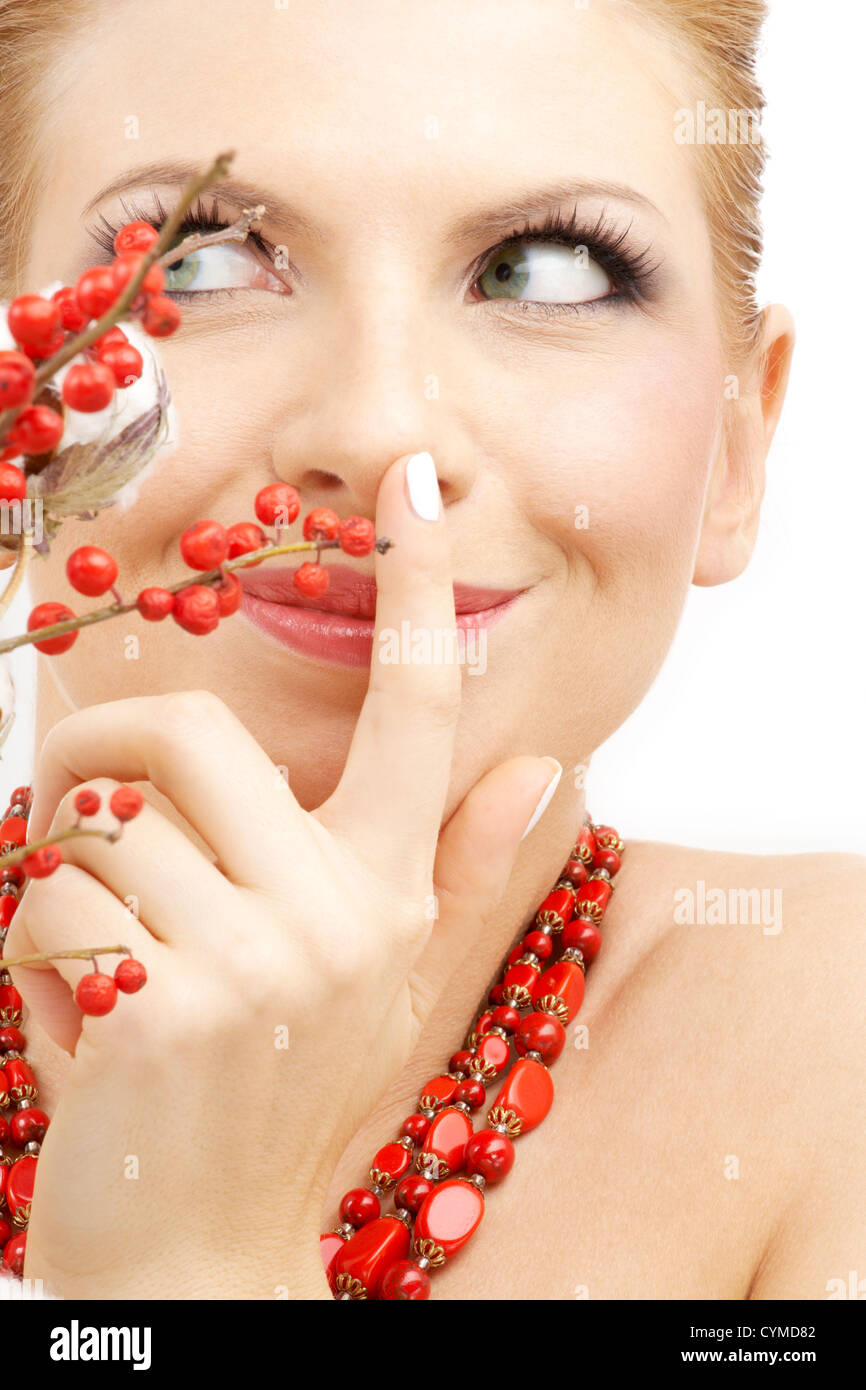 red ashberry girl Stock Photo - Alamy