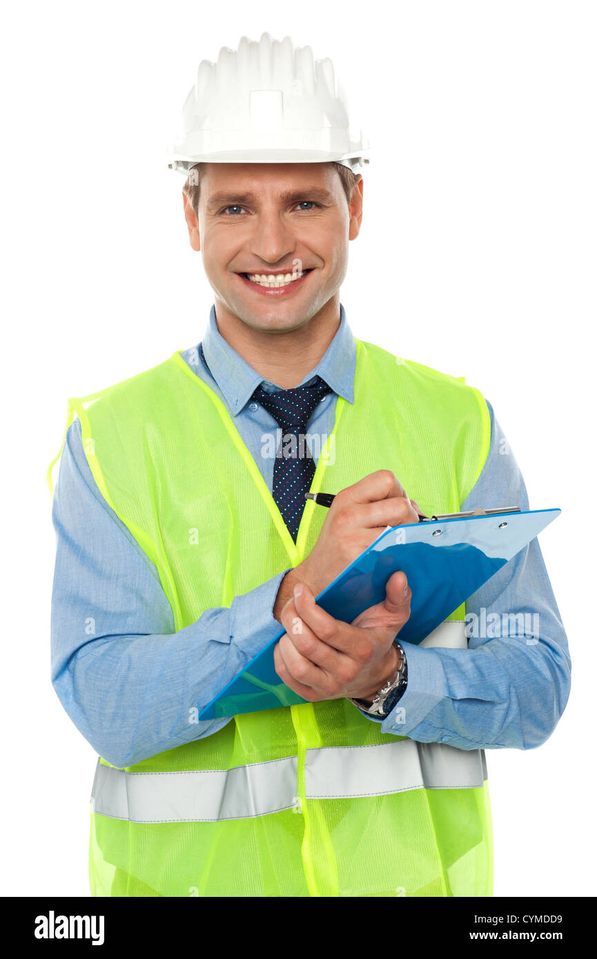 White engineer hat hi-res stock photography and images - Alamy