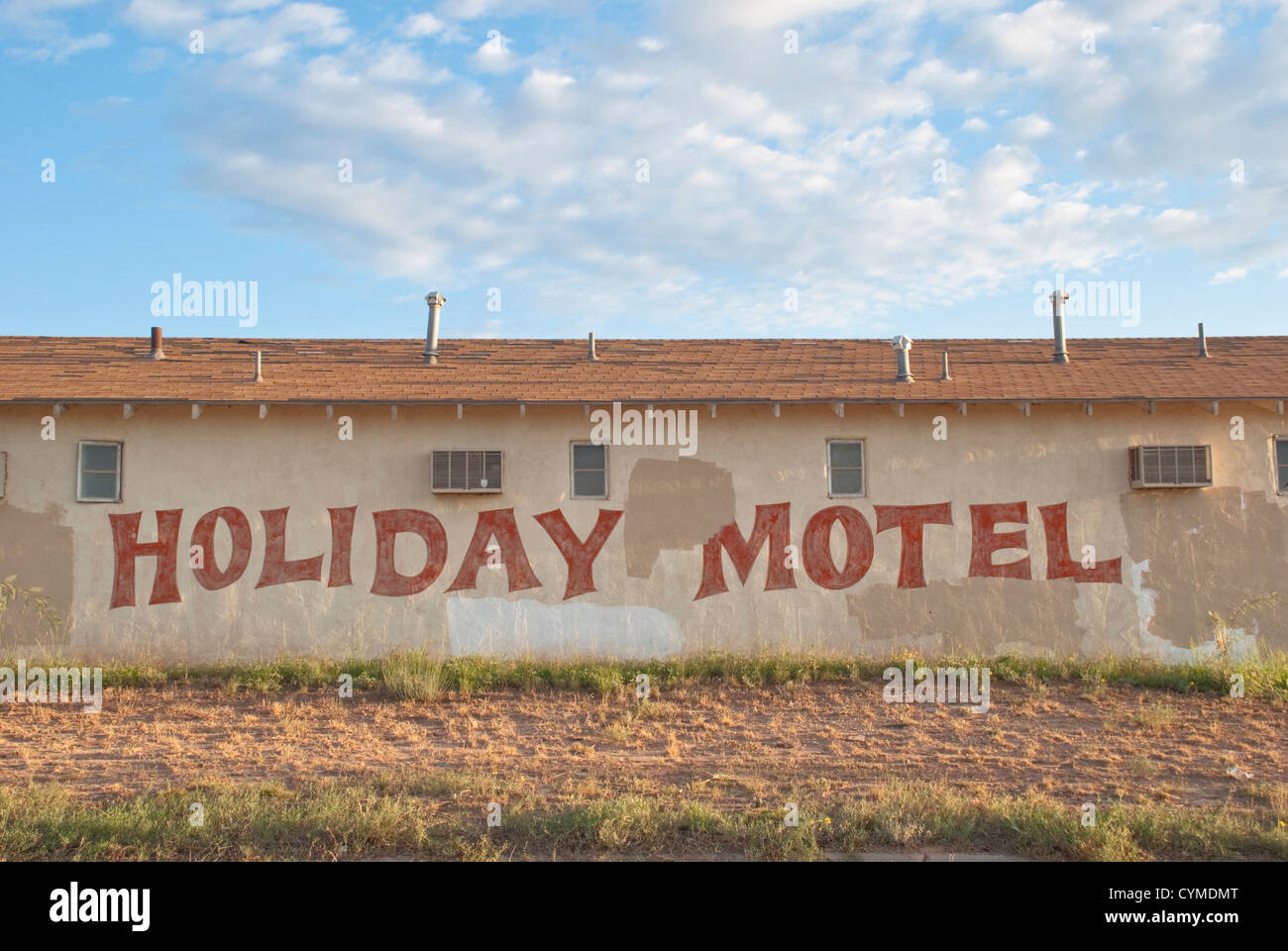 The Holiday Motel in Tucumcari is located just off Route 66 Stock Photo ...