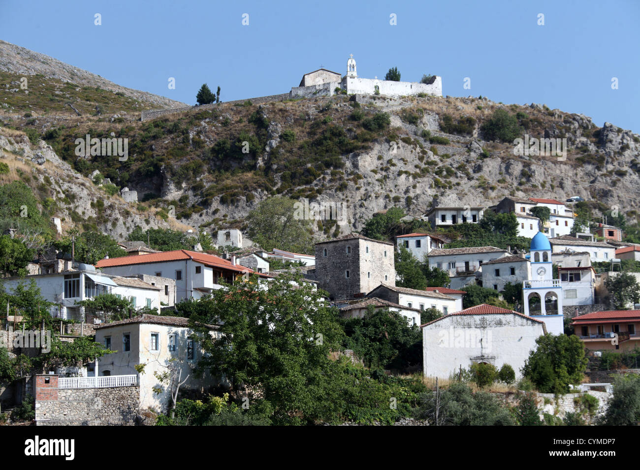 Dhermi in Southern Albania Stock Photo - Alamy