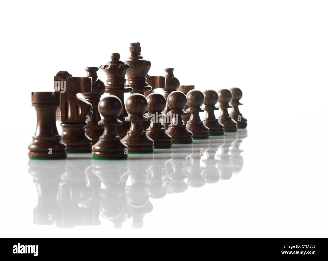 Chess pieces ready to do battle Stock Photo - Alamy