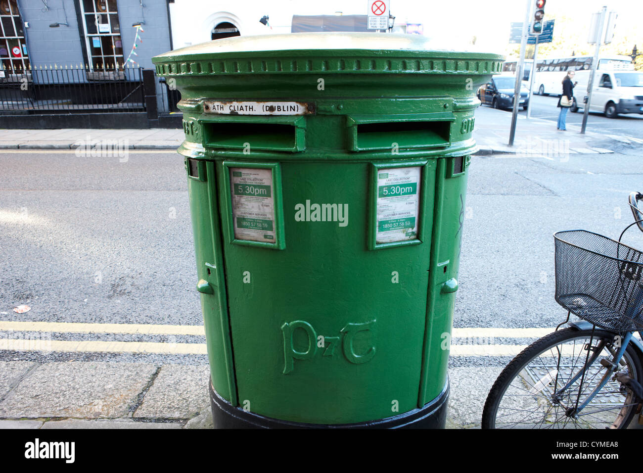 green irish double post box with post and telegraphs logo dublin ...