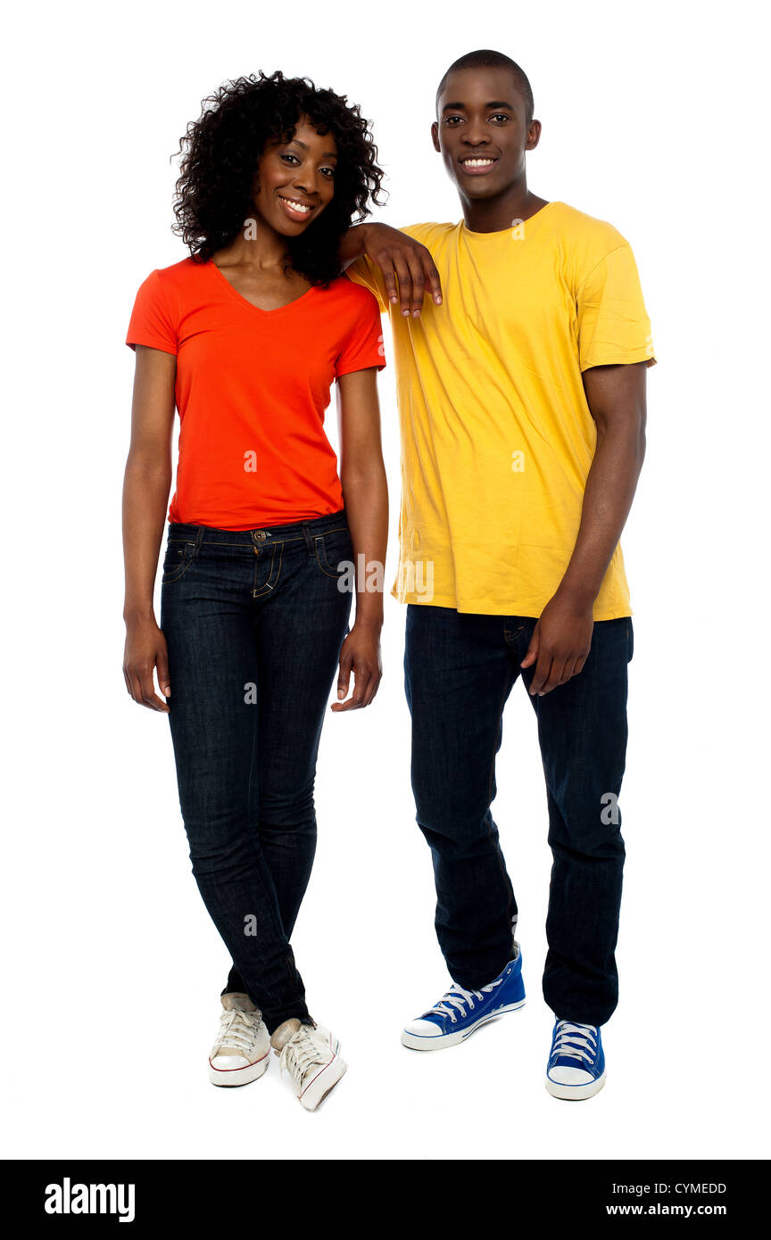 Two young african people in Cut Out Stock Images & Pictures - Alamy