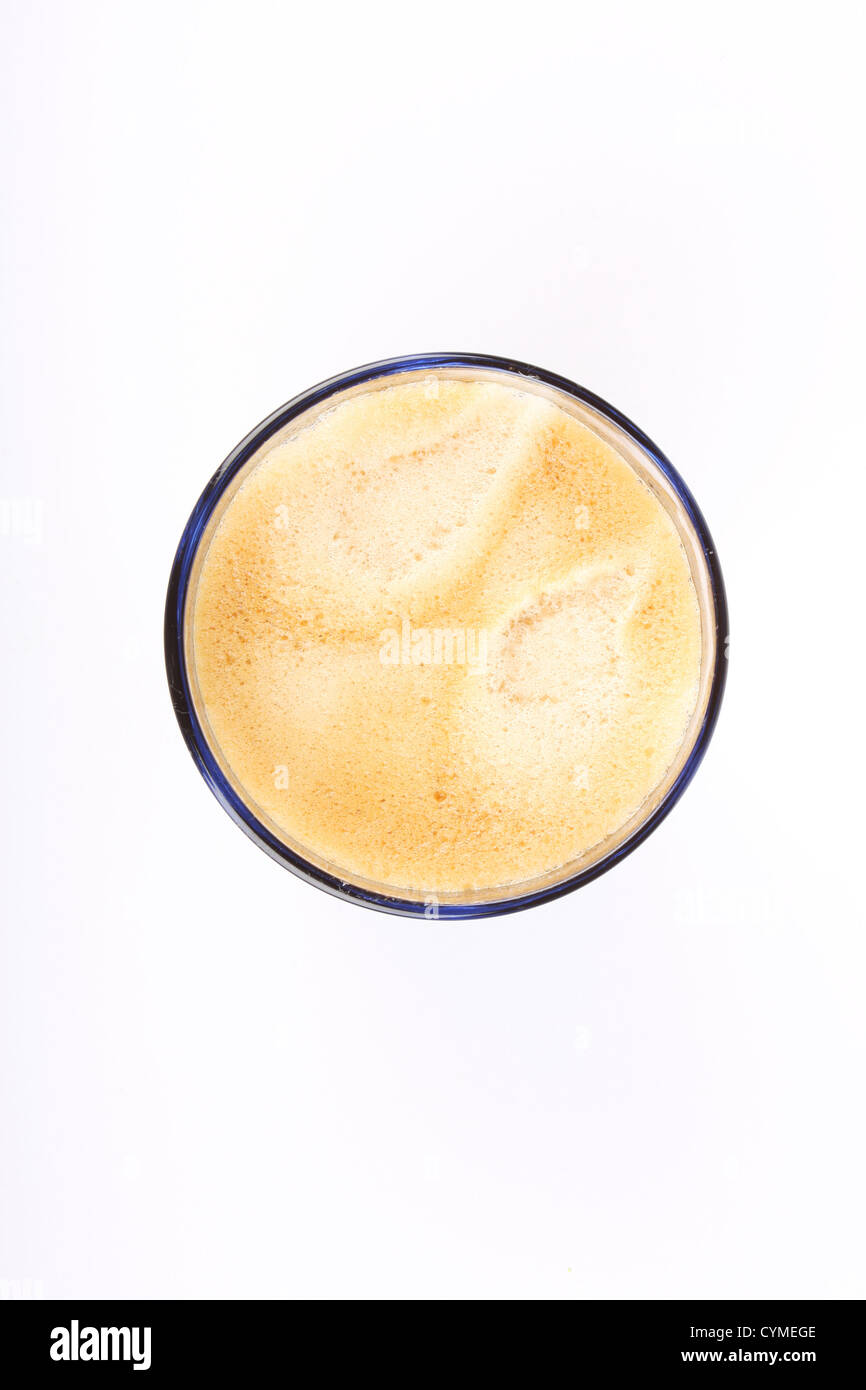 A top view shot of a cup of coffee isolated on white Stock Photo - Alamy