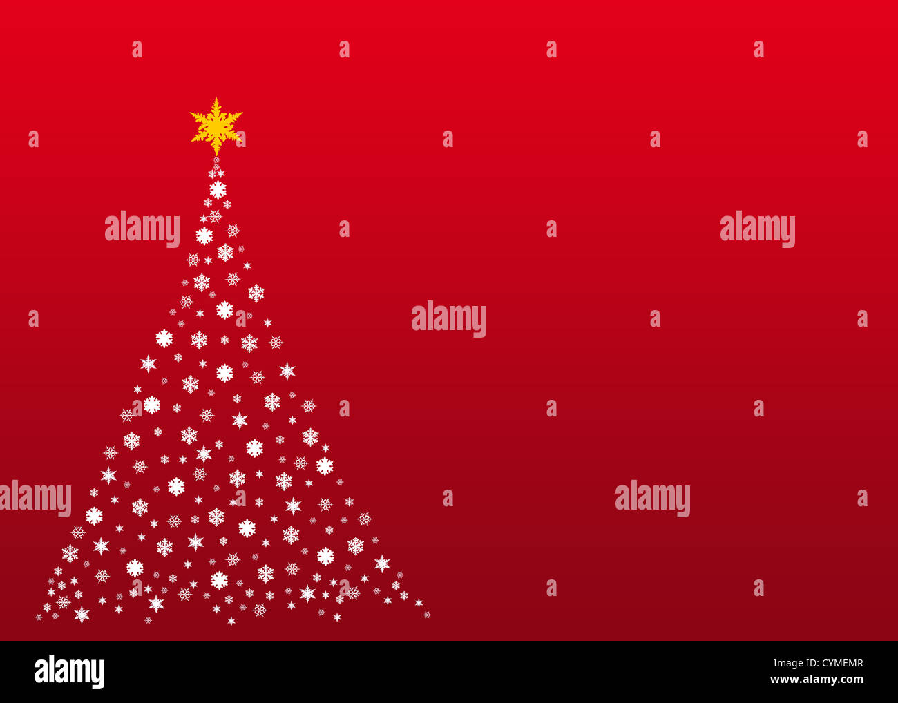 White christmas tree on red Stock Photo - Alamy