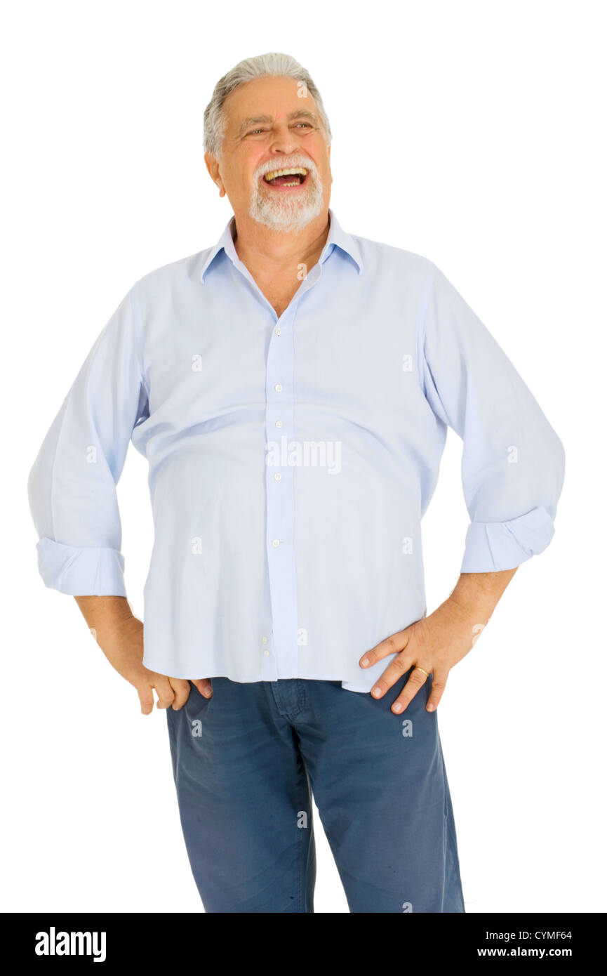 Senior man smiling Stock Photo - Alamy