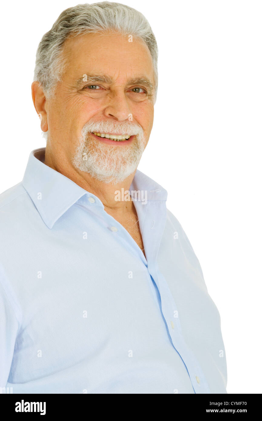 Senior man smiling Stock Photo - Alamy