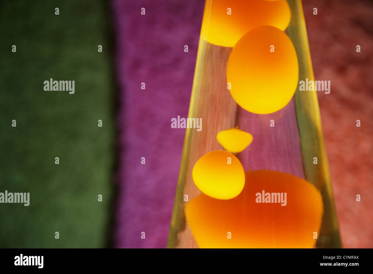 Lava lamp with yellow contents Stock Photo - Alamy