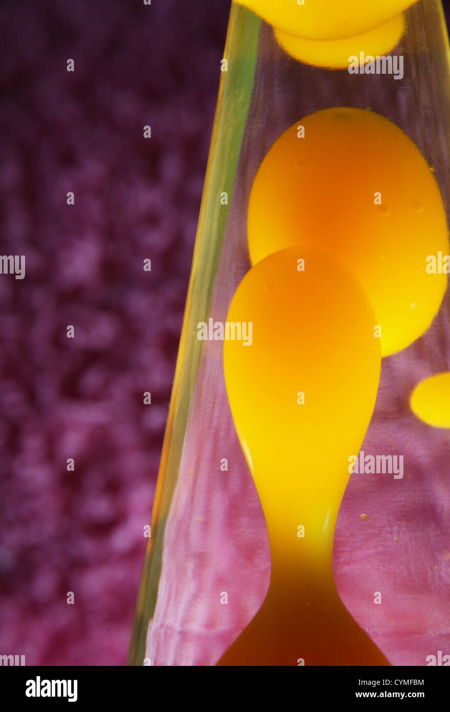 Lava lamp with yellow contents Stock Photo - Alamy