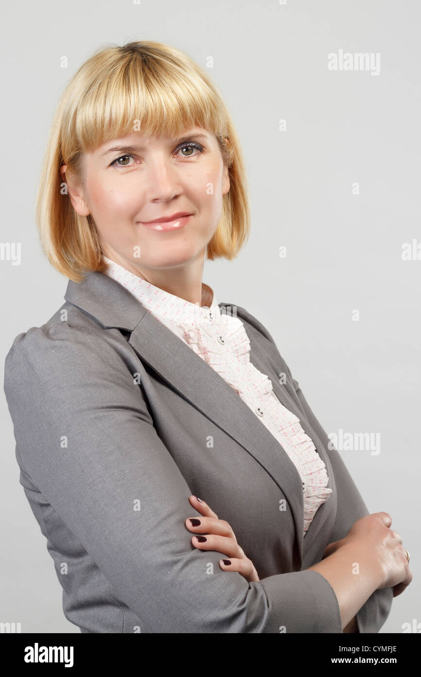 Corporate portrait of a woman employee of a big company Stock Photo - Alamy