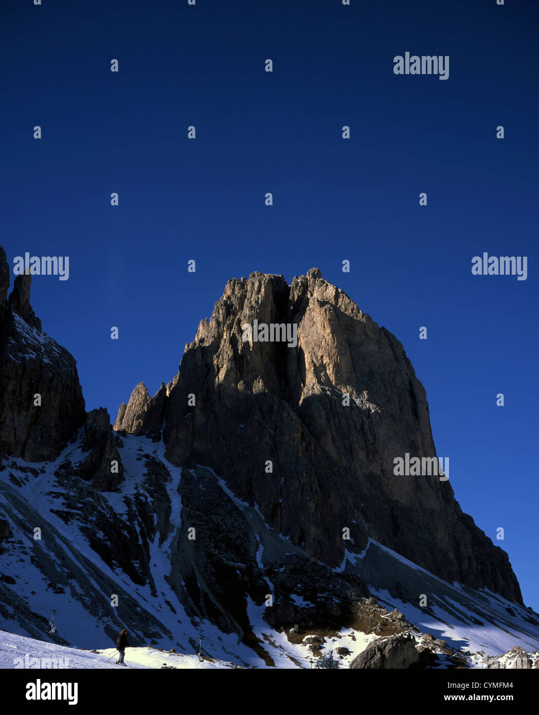 The Sasso Piatto Plattkofel Sassolungo, Langkofel from above The Passo ...