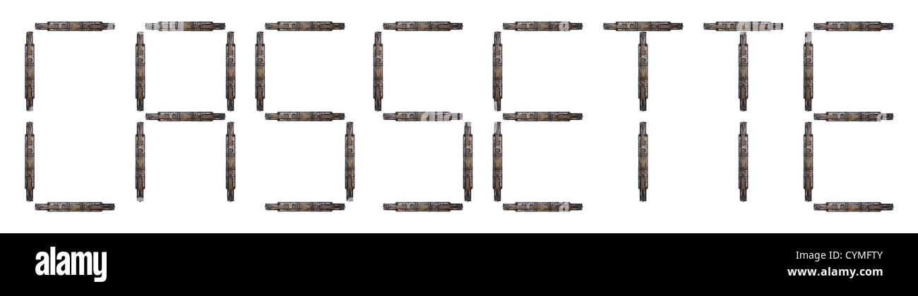 Retro music cassette letters hi-res stock photography and images - Alamy