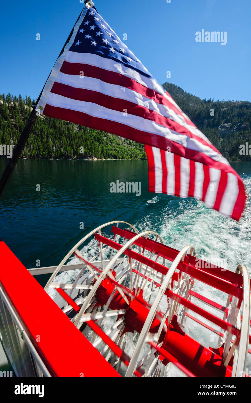 Lake Tahoe - cruise on MS Dixie II paddlewheel steamer. Stars and ...