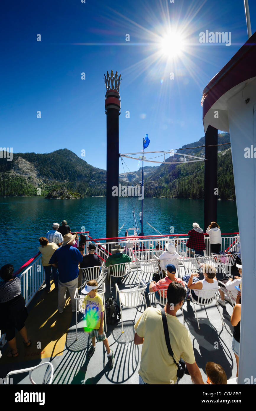 Lake Tahoe - cruise on MS Dixie II paddlewheel steamer Stock Photo - Alamy