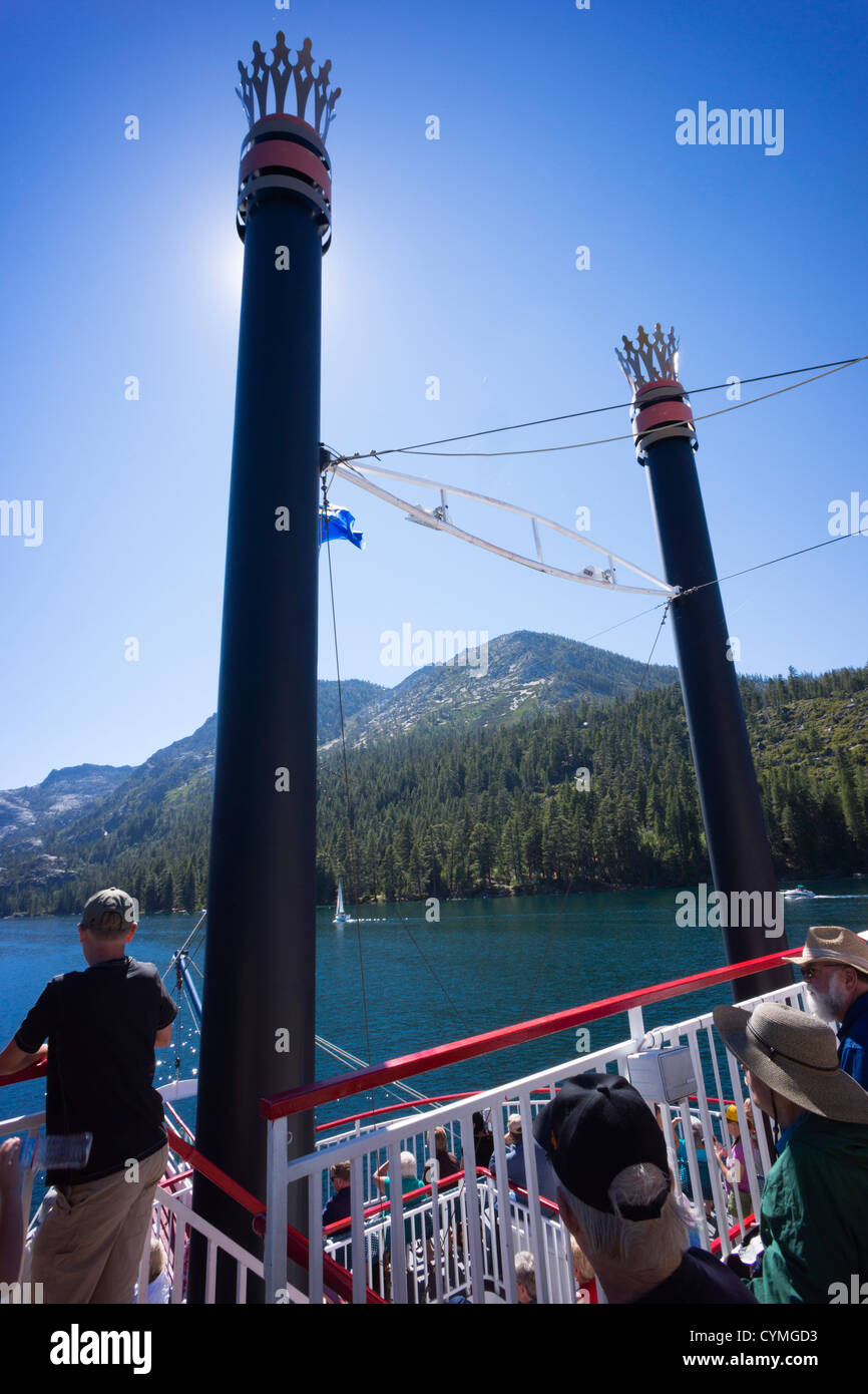 Lake Tahoe - cruise on MS Dixie II paddlewheel steamer Stock Photo - Alamy