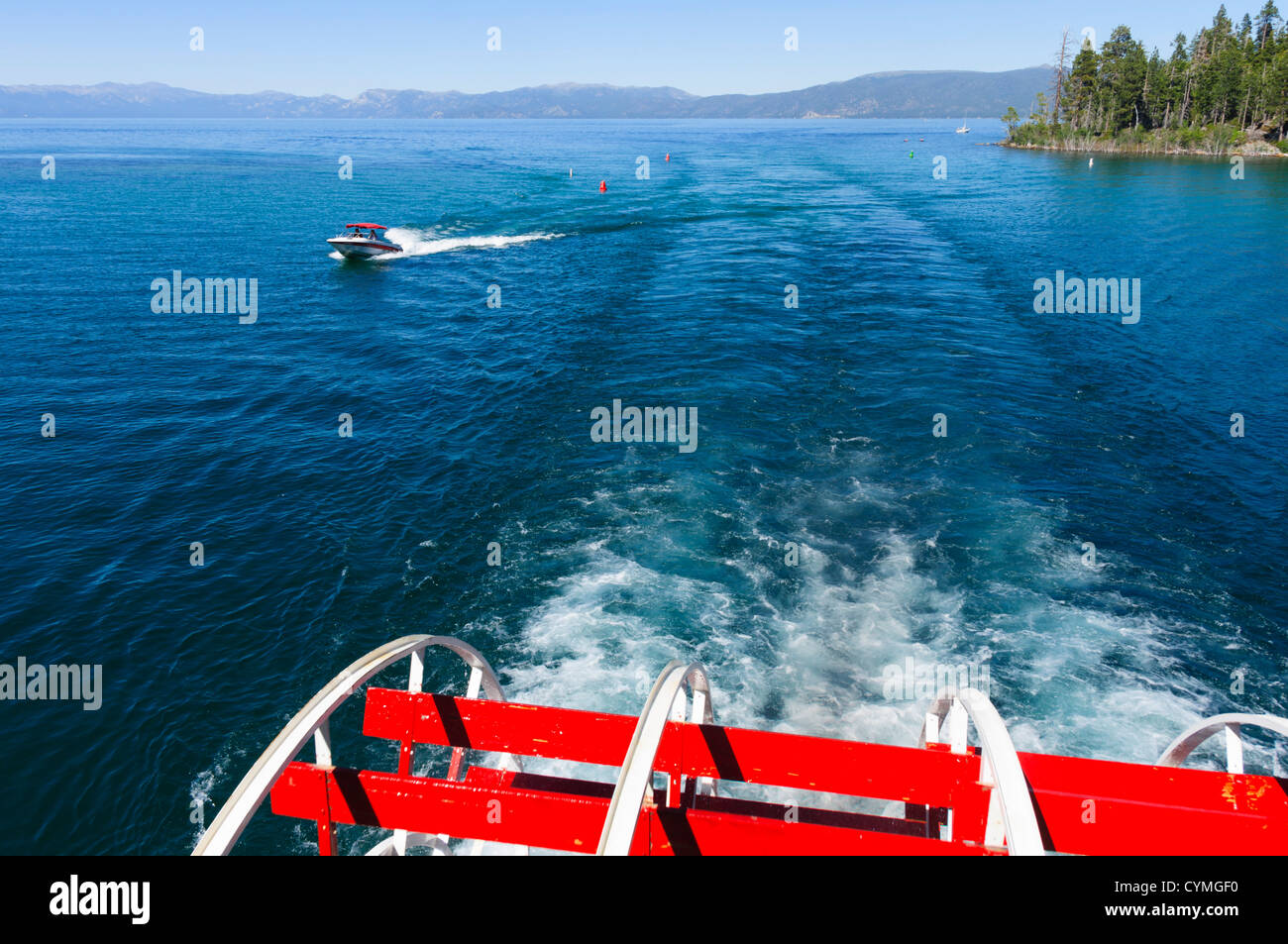 Lake Tahoe - cruise on MS Dixie II paddlewheel steamer Stock Photo - Alamy