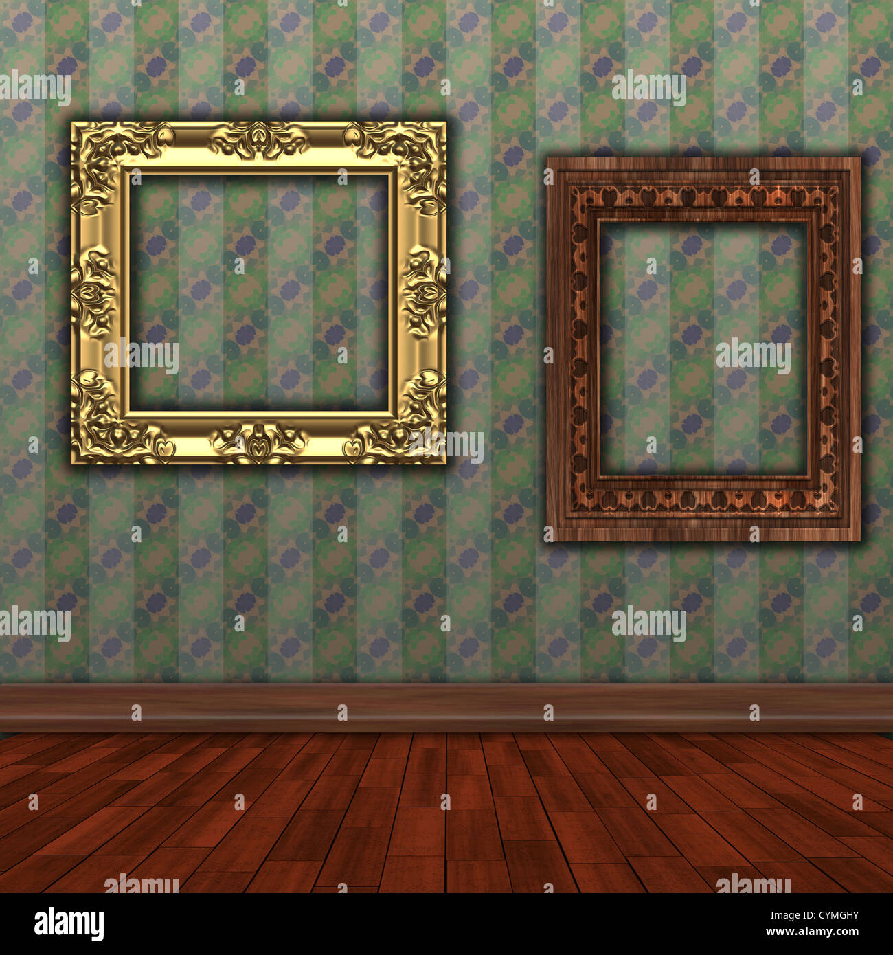 photo frame in room Stock Photo - Alamy